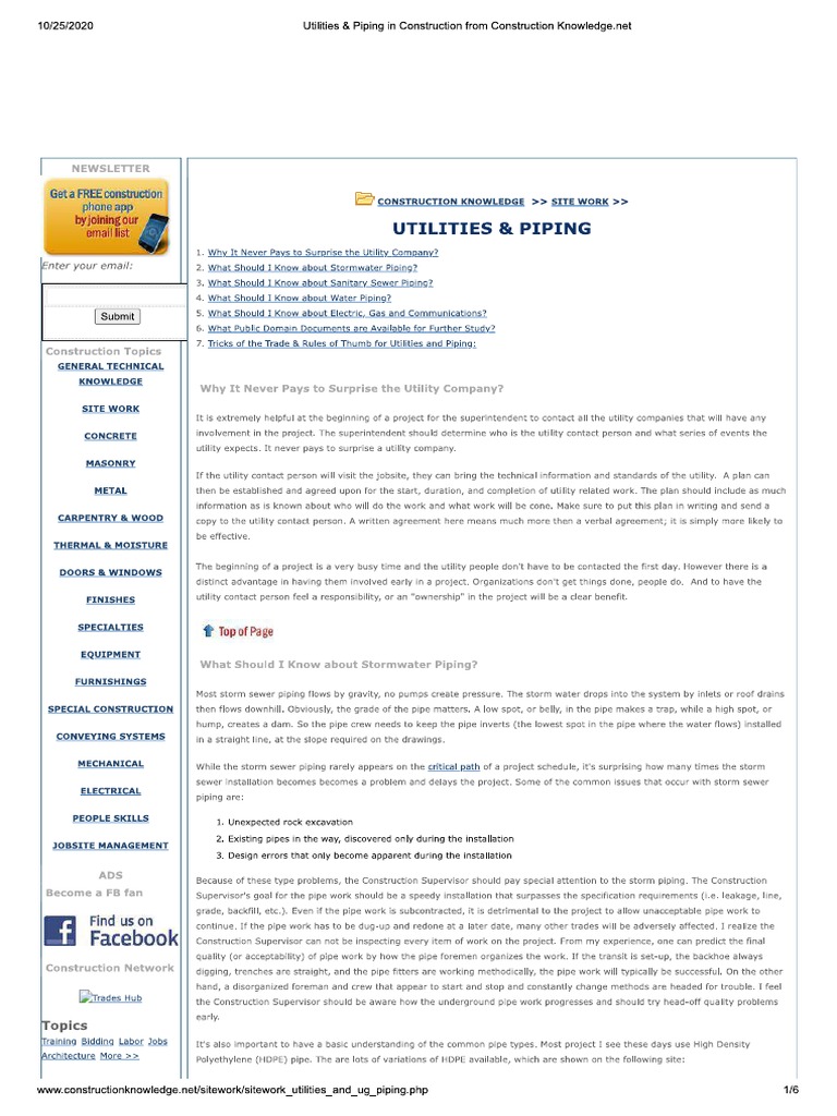 2C. Utilities & Piping | PDF