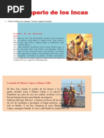 El Imperio de Los Incas para Segundo Grado de Primaria Compressed | PDF | Imperio Inca