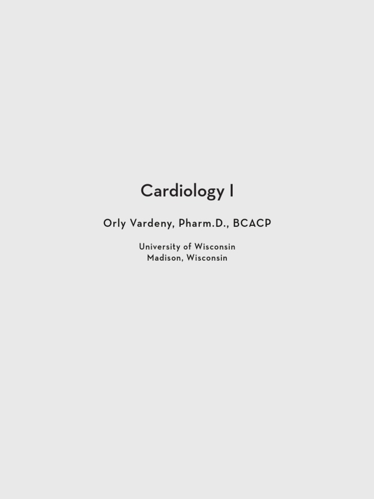 Cardiology I | PDF | Thrombosis | Medical Specialties