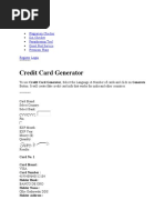 Test Credit Card Numbers | PDF