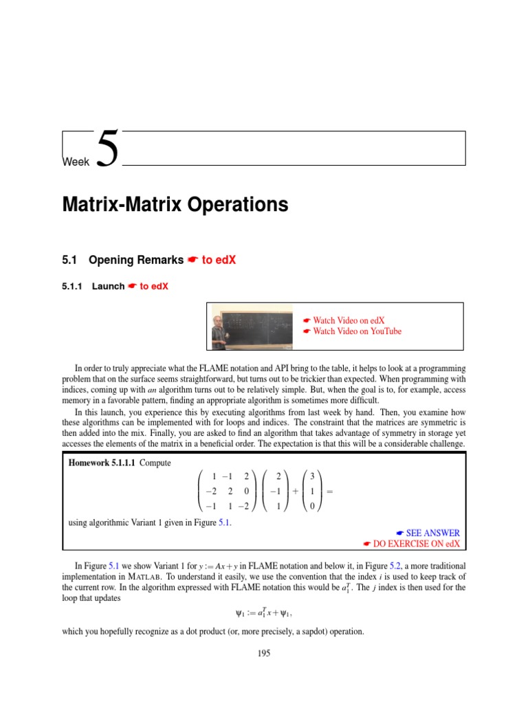 Matrix-Matrix Operations: 5.1 Opening Remarks | Download Free PDF ...