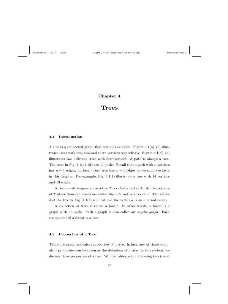 Trees: September 4, 2014 11:56 WSPC/Book Trim Size For 9in X 6in Bgtbook Saidur | PDF | Vertex ...