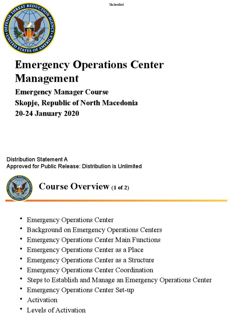 02 Emergency Operations Center Management v4 JAB FINAL | PDF | Federal ...