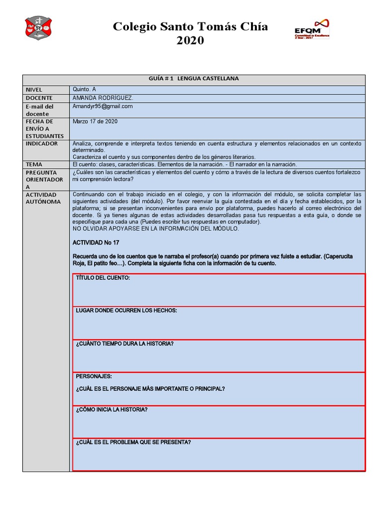 Elementos del cuento en clase 5º | PDF | Narrativa | Cuentos
