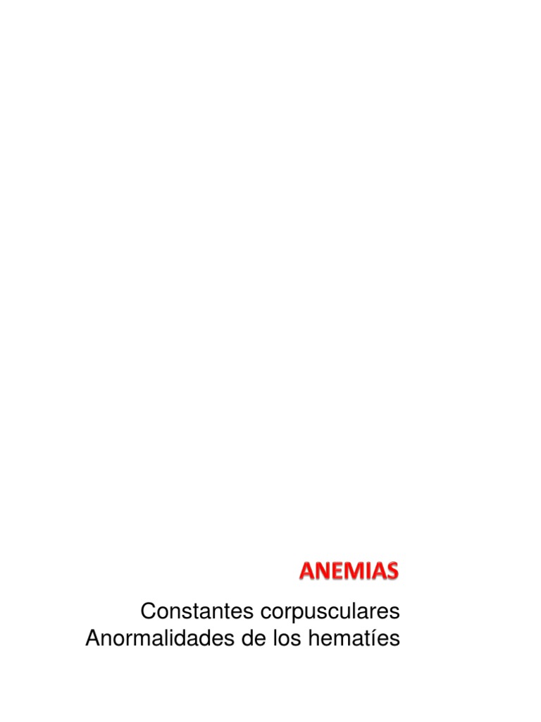 Constantes Corpusculares Eritropoyesis | PDF | Glóbulo rojo | Biología ...