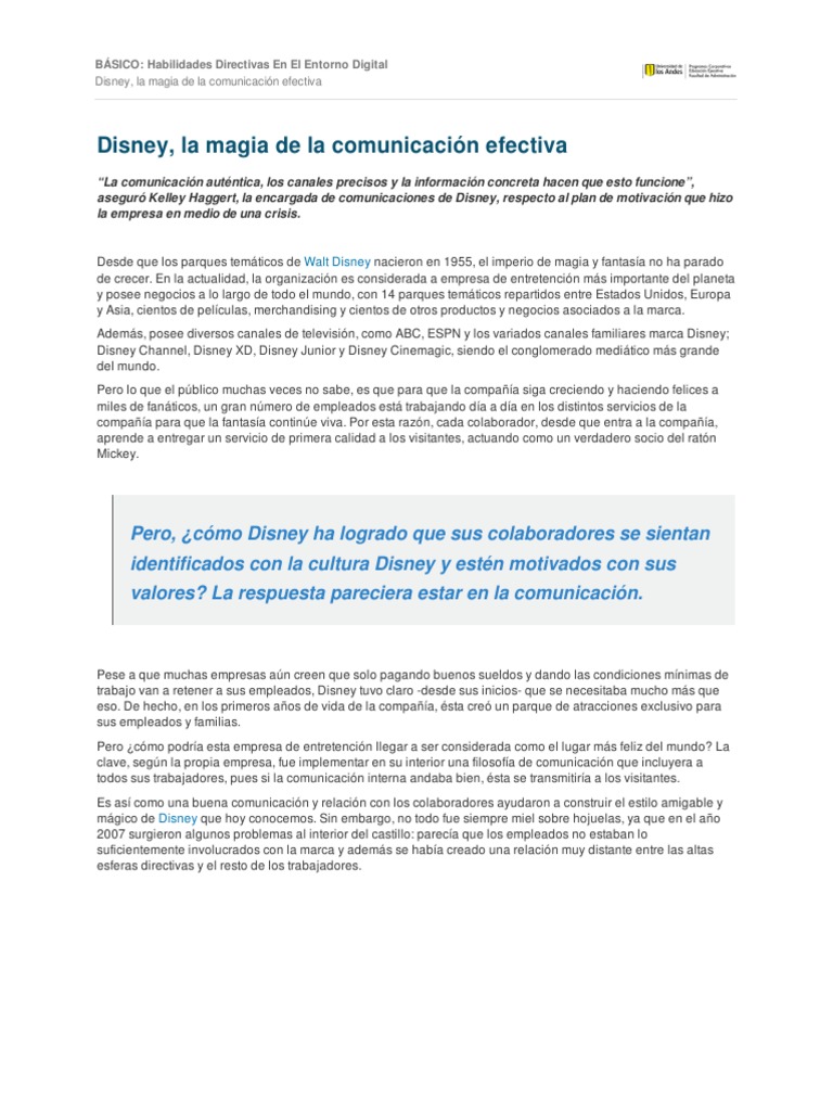Disney La Magia de La Comunicacion Efectiva-5f91f0c614ecb | PDF | Walt ...