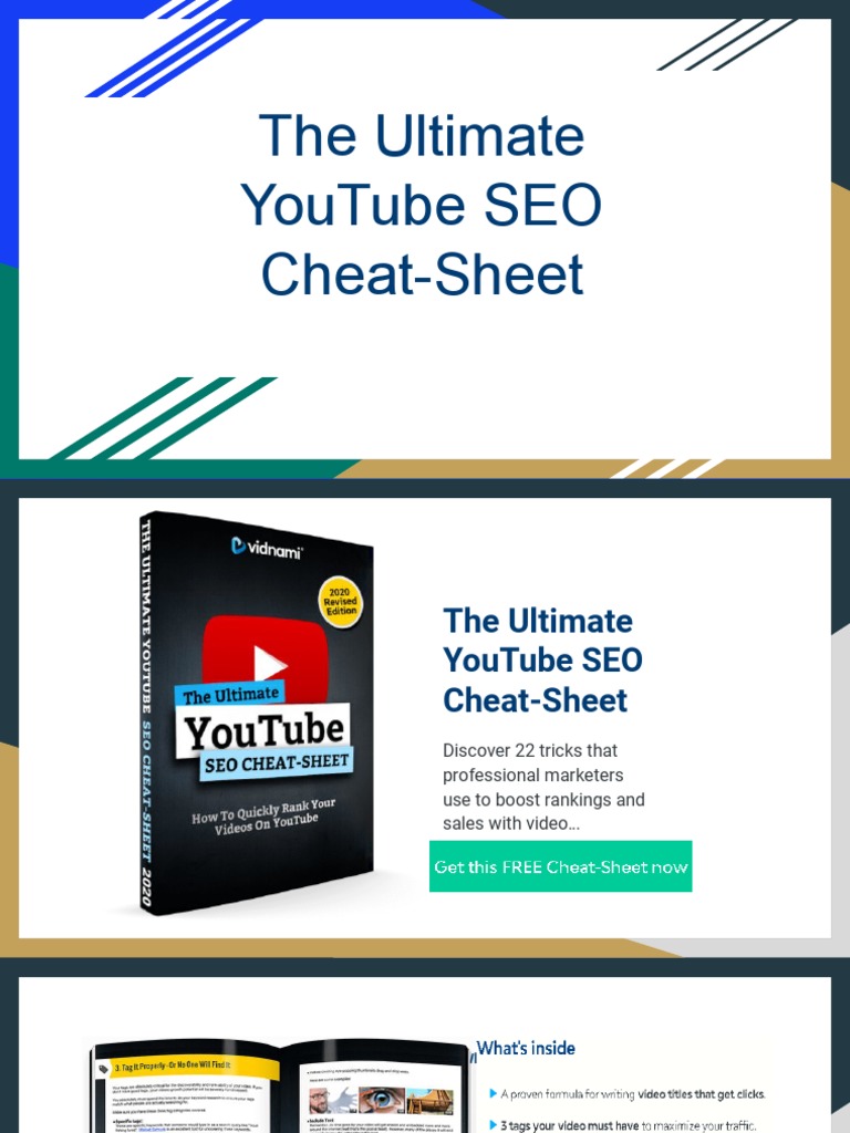 The Ultimate YouTube SEO Cheat-Sheet | PDF