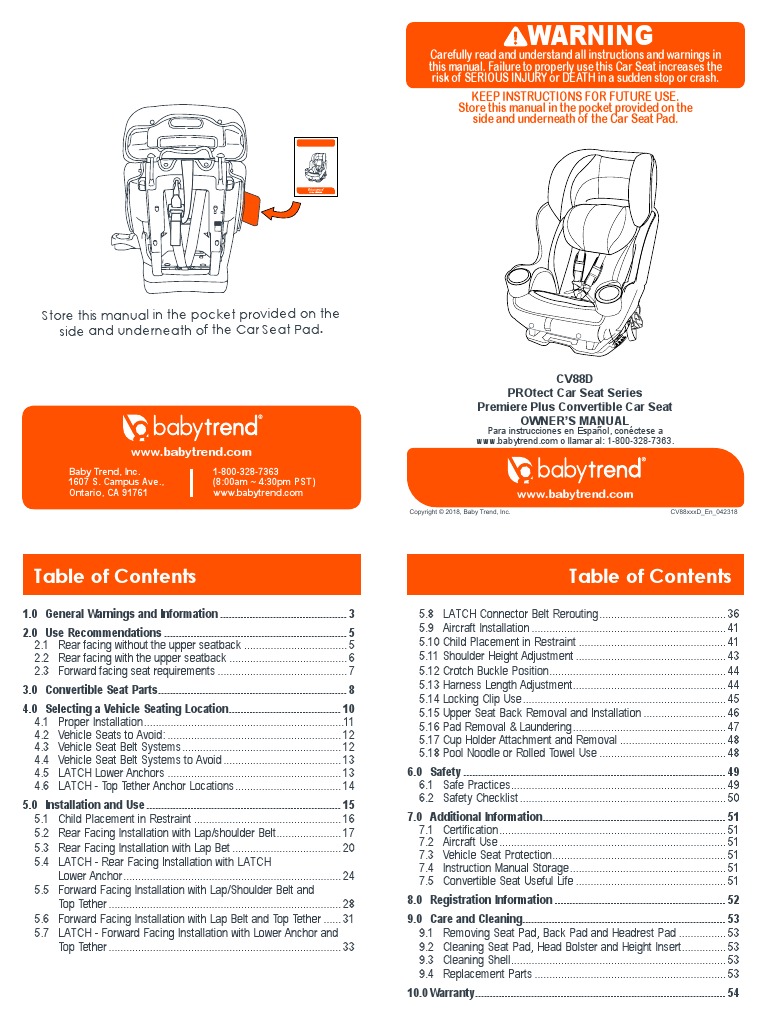 Carseat Manual | PDF | Seat Belt | Airbag