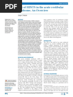 HINTS Exam for Vestibular Assessment | PDF | Vertigo | Vestibular System