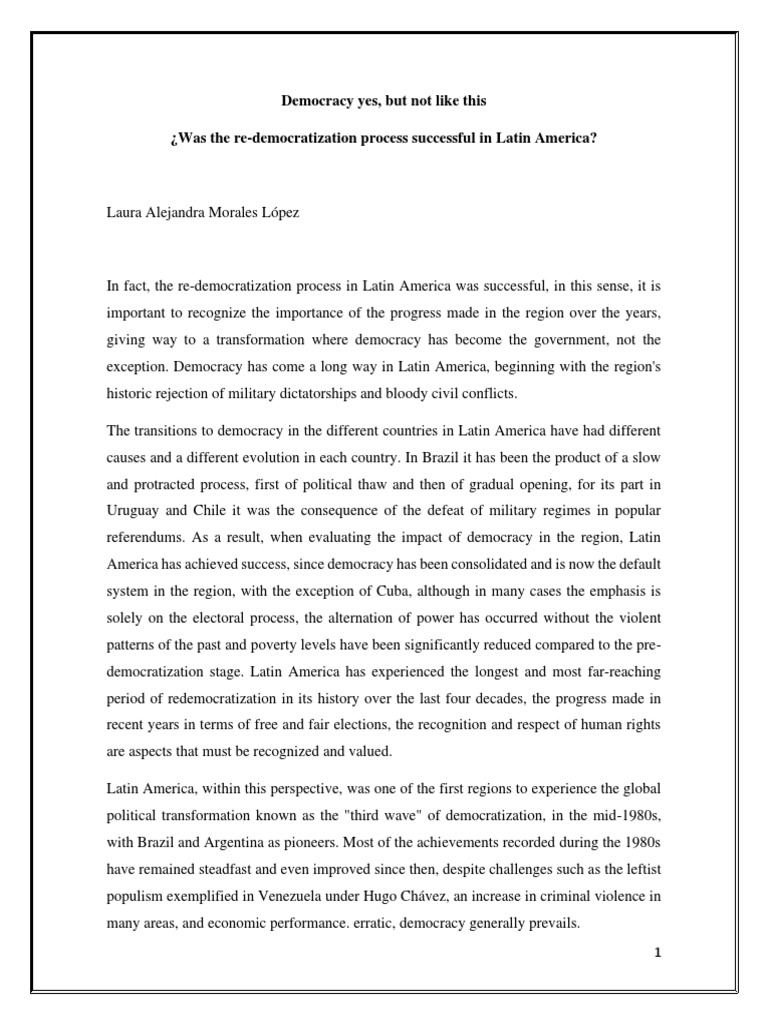 Latin America's Democracy Evolution | PDF | Democratization | Latin America