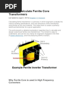 EI Transformer Core Size Chart | PDF | Electrical Engineering ...