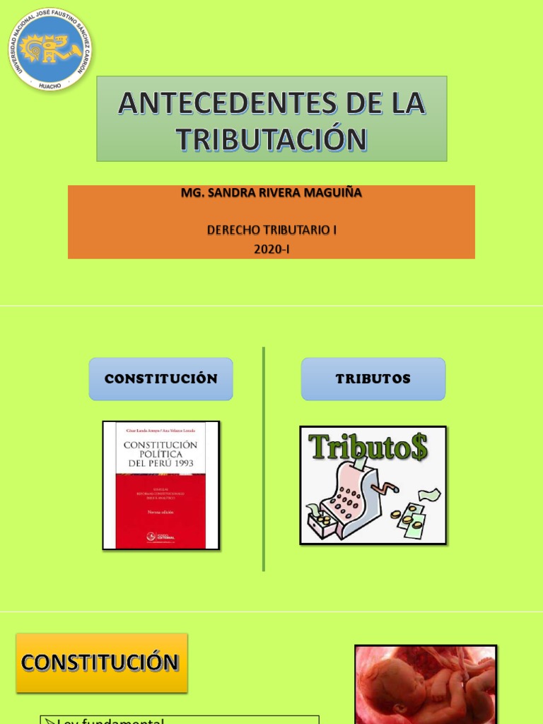 S1 Antecedentes de La Tributacion | PDF | Constitución | Impuestos