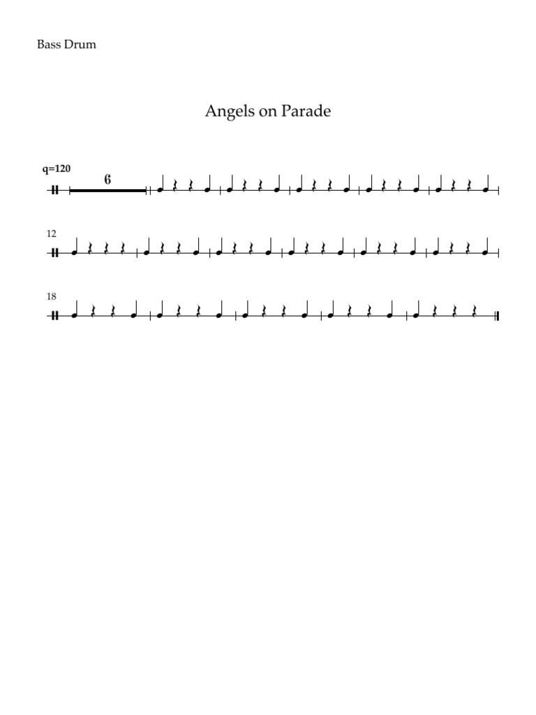 Angels On Parade - Bass Drum PDF | PDF