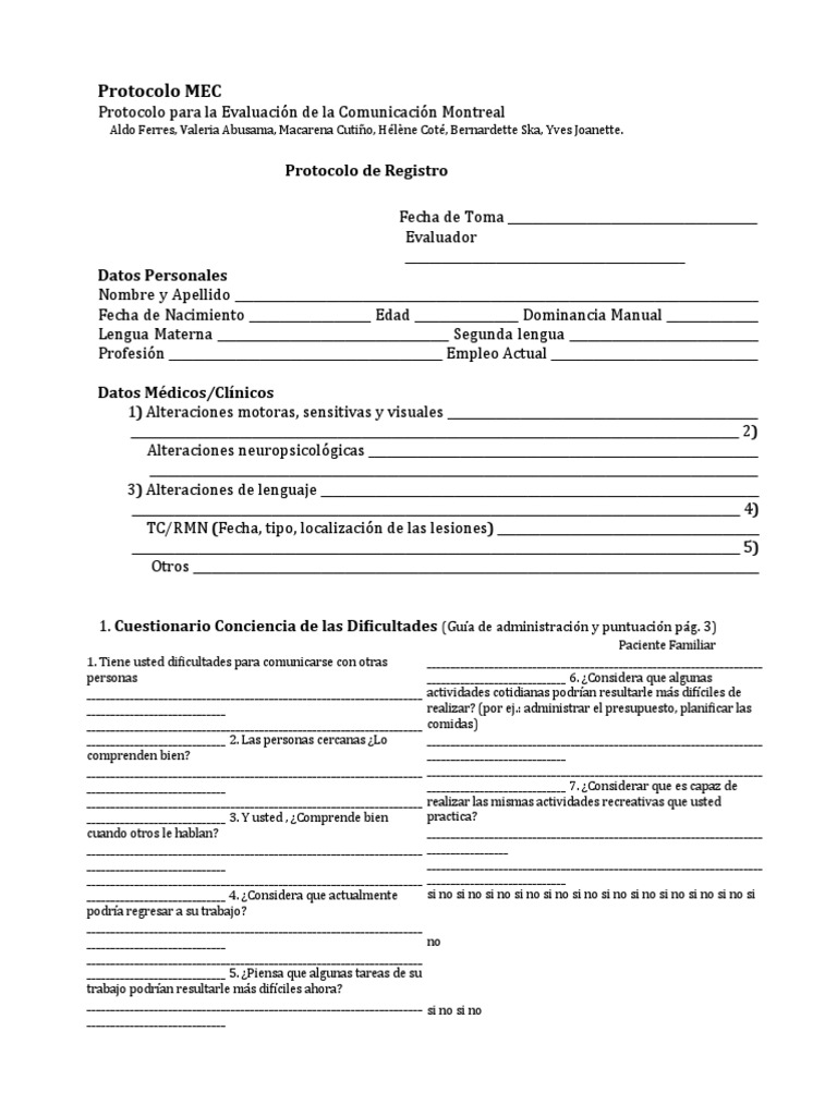 Protocolo MEC | PDF | Comunicación humana | Idiomas