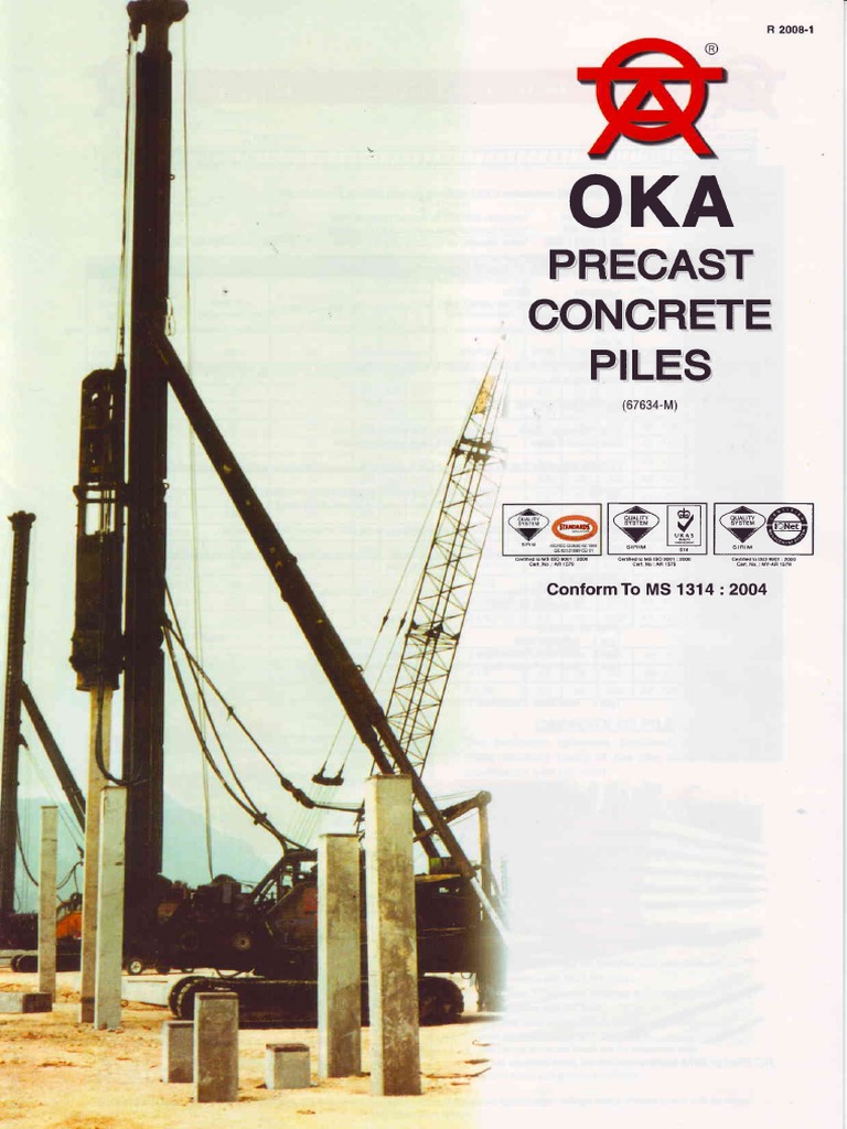RC Piles OKA Catalogue | PDF | Concrete | Cement
