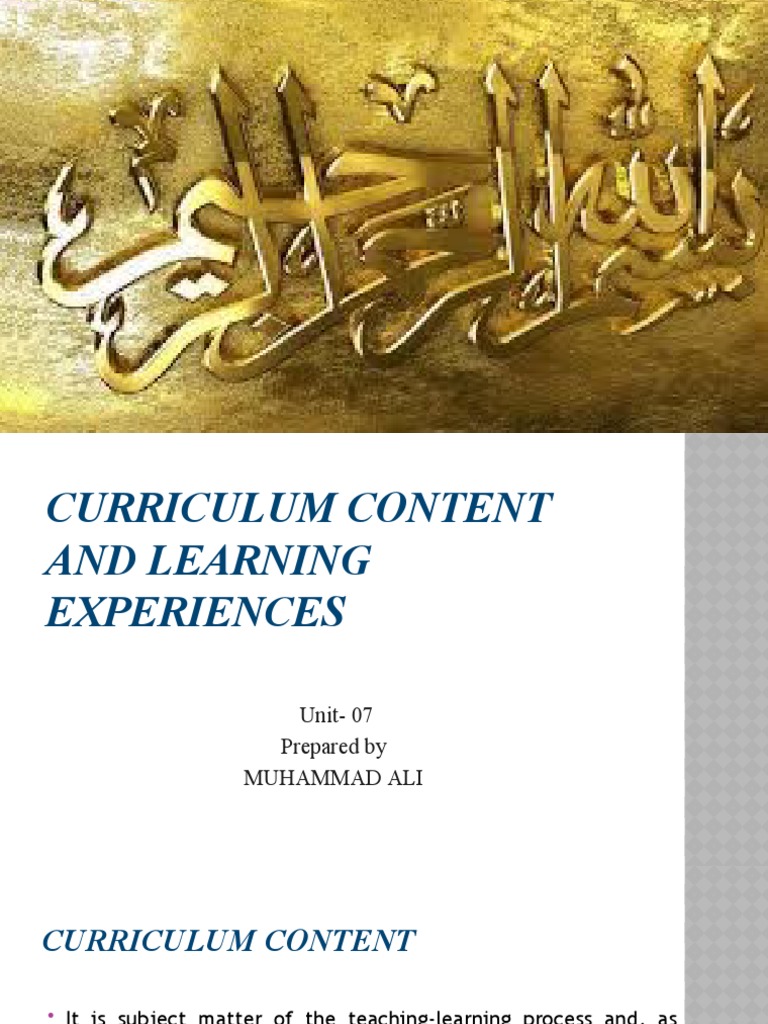 Unit-07 6503 | PDF | Curriculum | Learning