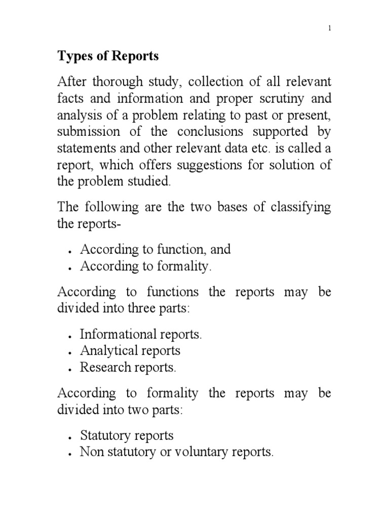 Types of Report2 | PDF | Government | Business