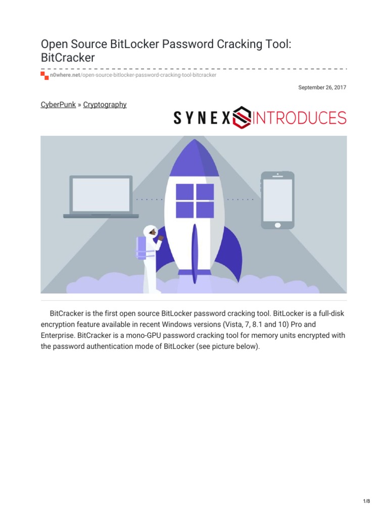 Open Source BitLocker Password Cracking Tool BitCracker | PDF ...
