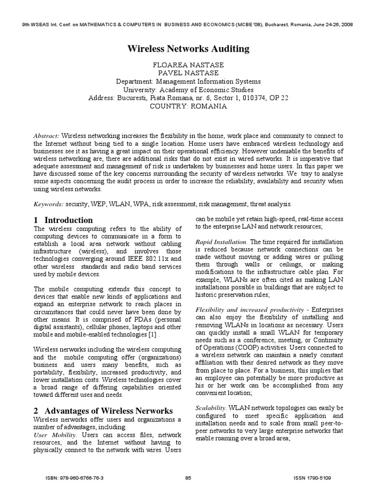 Wireless Networks Auditing | PDF | Wireless Lan | Wi Fi