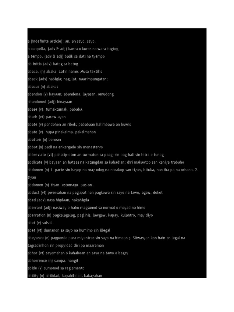 Vernacular Terms | PDF