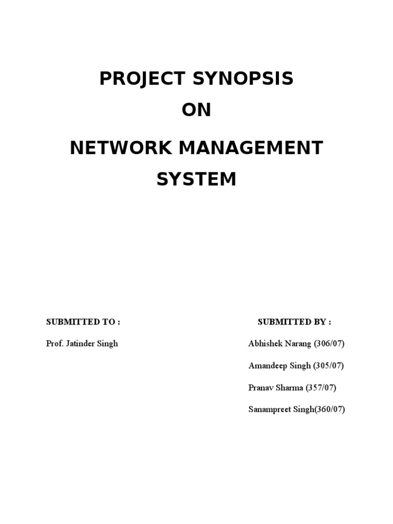 Project Synopsis NMS | PDF | Computer Network | Telecommunications
