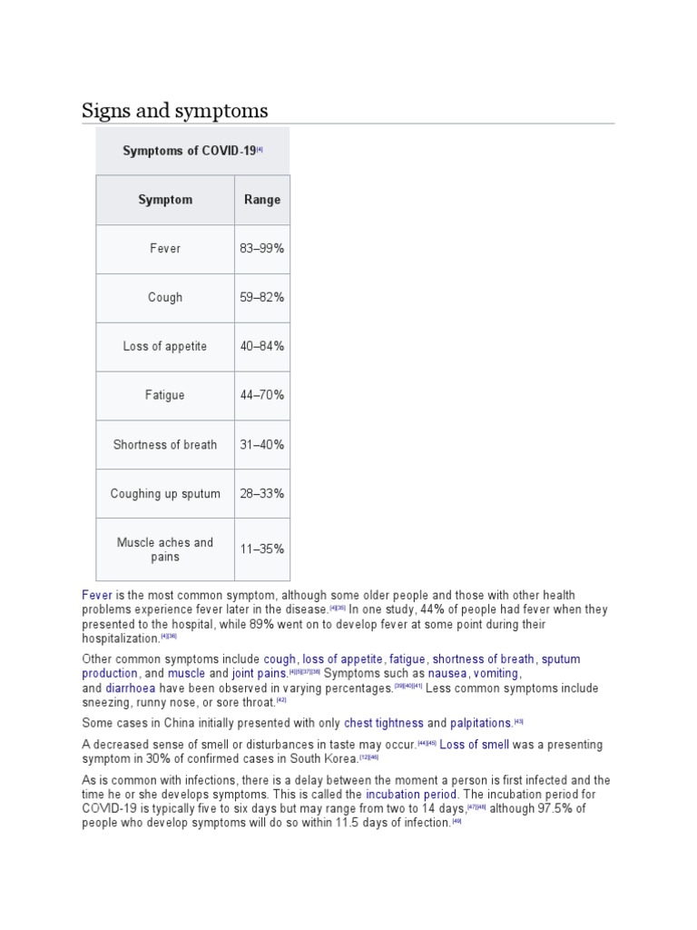 Signs and Symptoms | PDF | Diseases And Disorders | Medicine