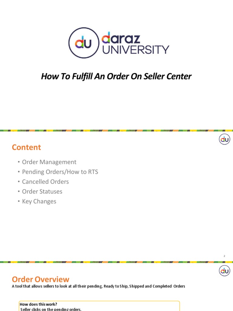 Order Fulfillment Guide for Sellers | PDF | Invoice | Sales