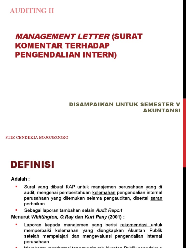 Management Letter | PDF