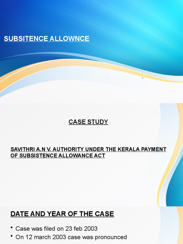 Subsistence Allowance | PDF | Wage | Employment