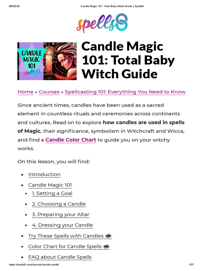 Candle Magic 101: Total Baby Witch Guide: Home Courses Spellcasting 101: Everything You Need To ...