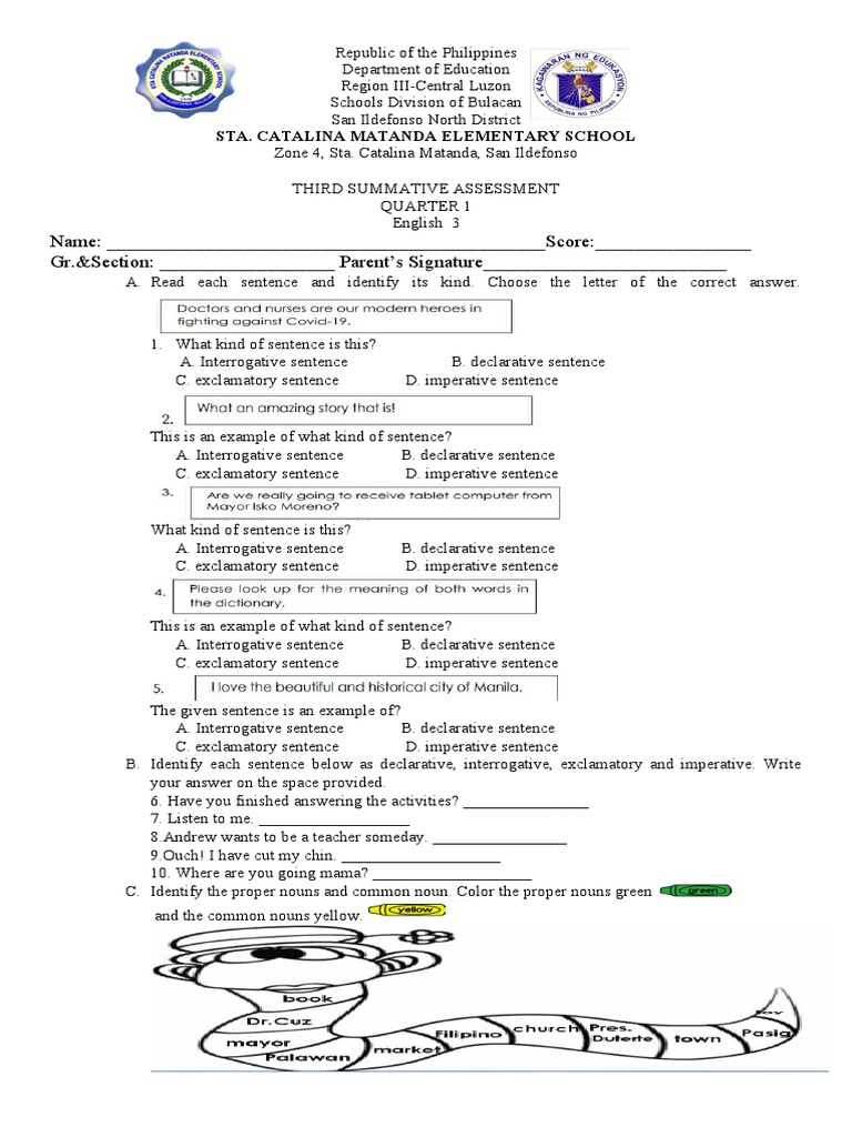 3 SUMMATIVE TEST IN English | PDF