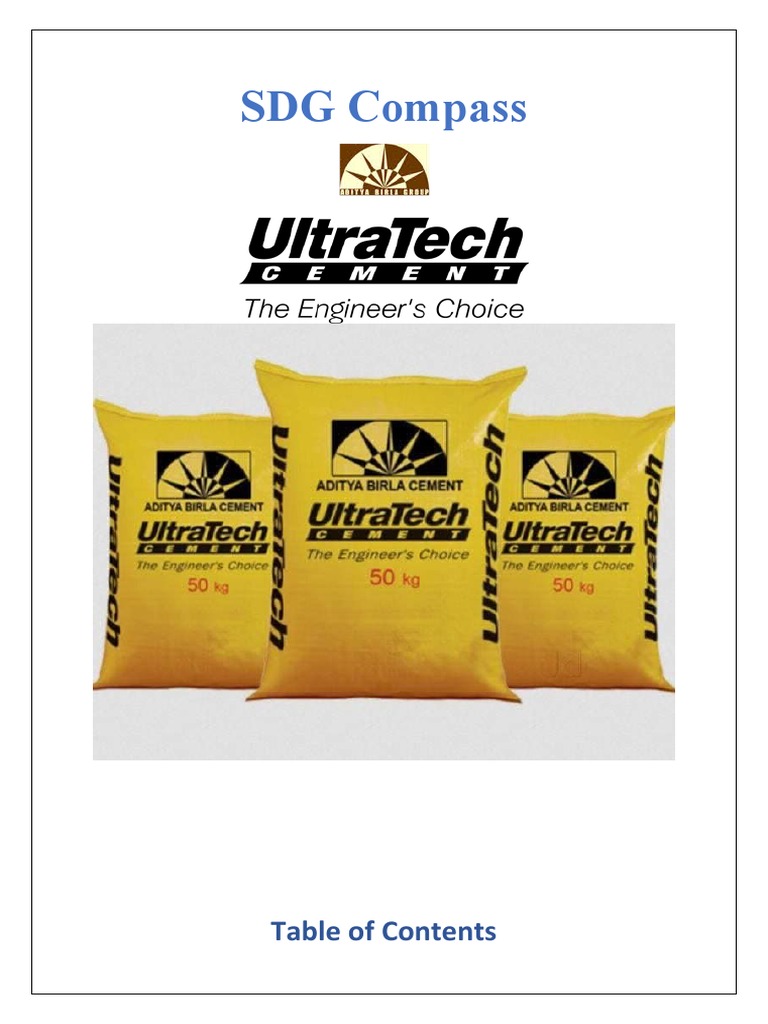 SDG Compass Ultratech Cement | PDF | Low Carbon Economy | Sustainability