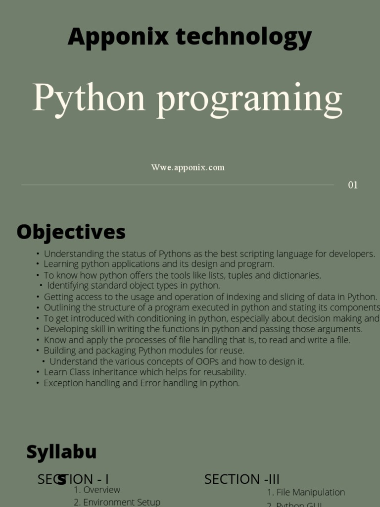 Python Training | PDF | Python (Programming Language) | Sql