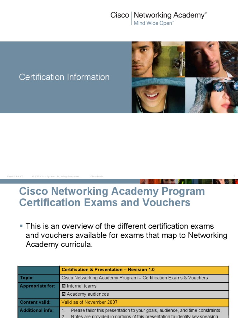 Certification Information: © 2007 Cisco Systems, Inc. All Rights ...