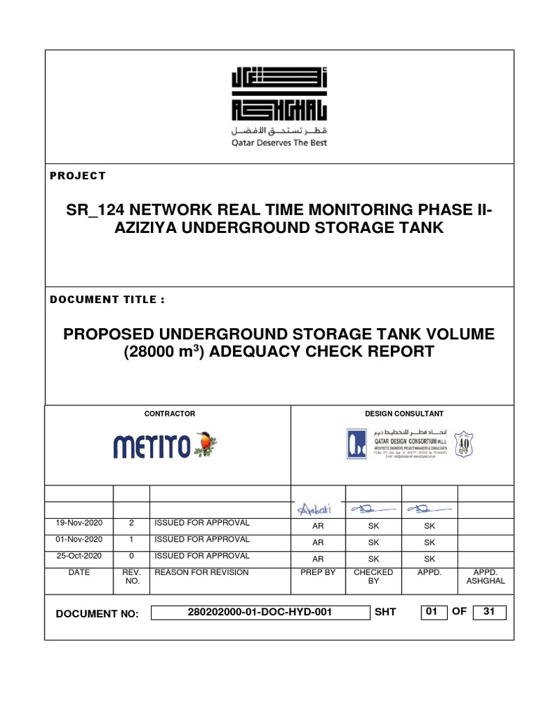 Storage Tank Volume Calculation Report-Rev-03 PDF | PDF | Drainage ...