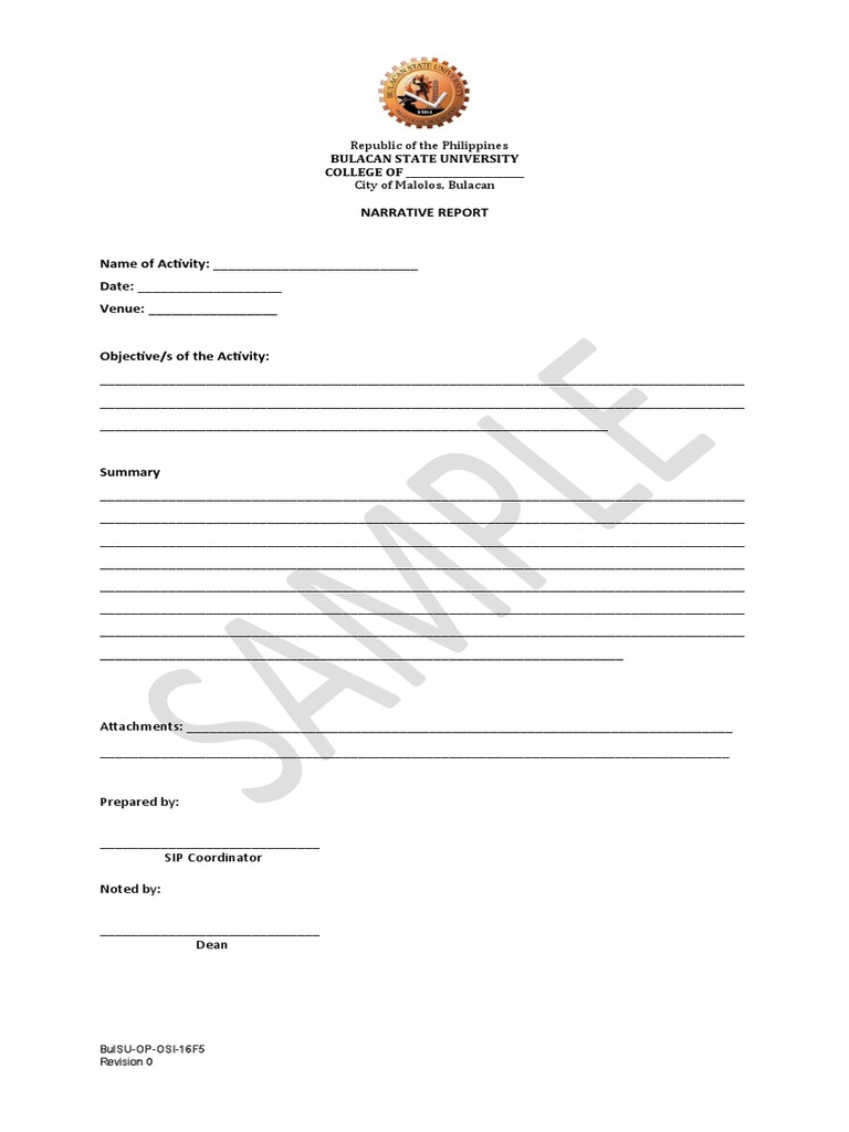 Narrative Report: Republic of The Philippines | PDF