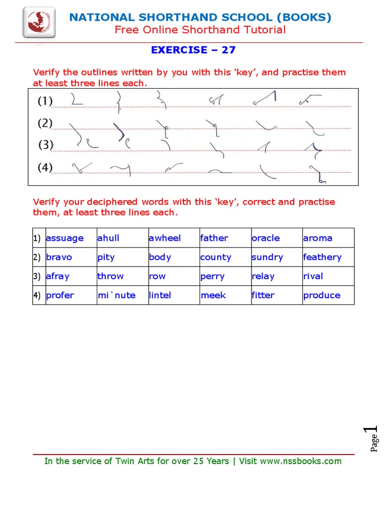 Free Online Shorthand Tutorial Free Online Shorthand Tutorial | PDF