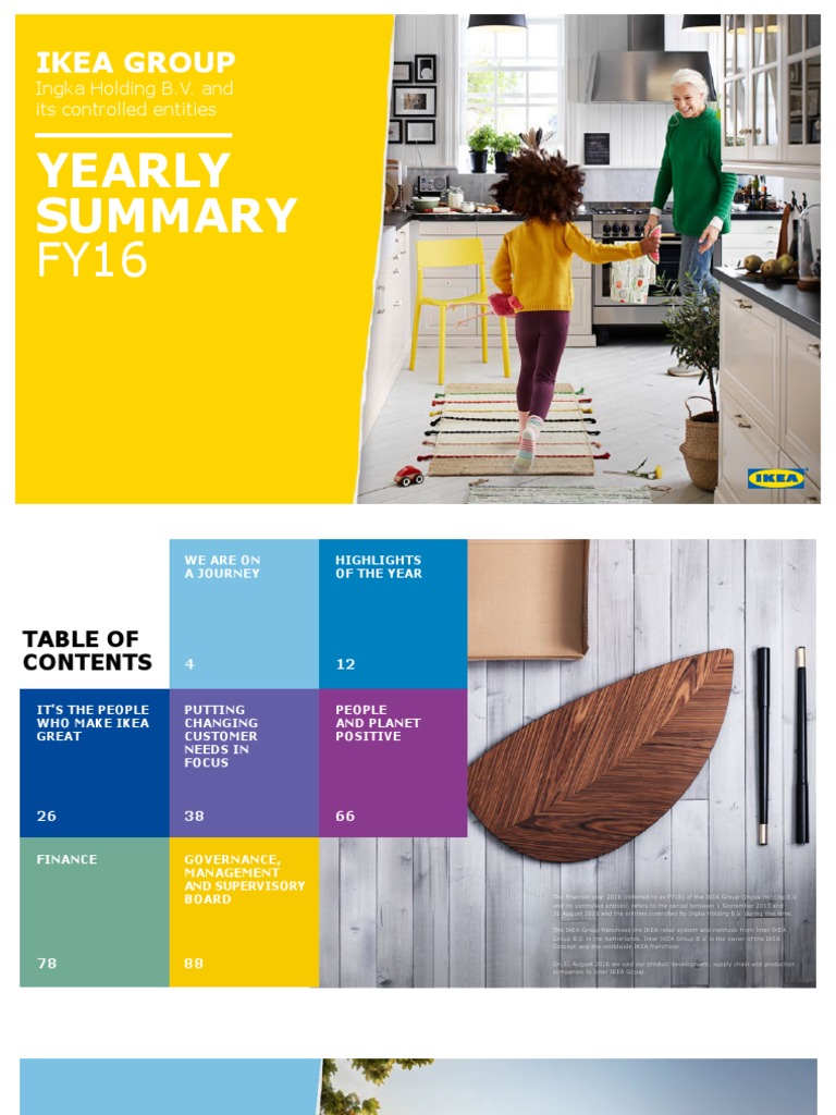 IKEA Group Yearly Summary 2016 | PDF | Sustainability | Global Warming