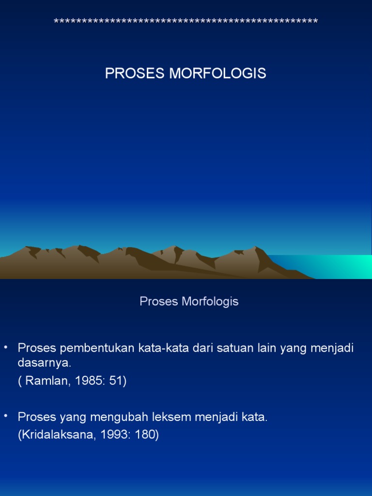 Proses Morfologi (Afiksasi) | PDF