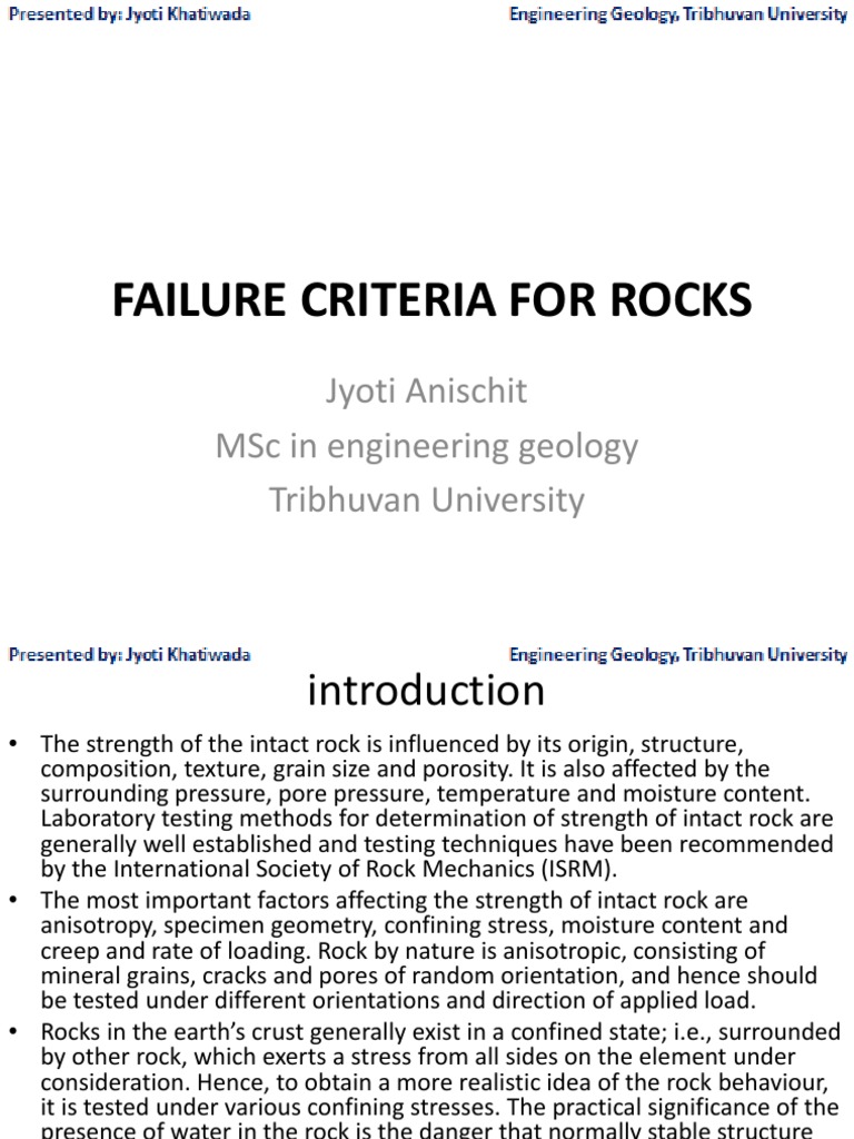 Rock Failure Criteria | PDF | Fracture Mechanics | Fracture