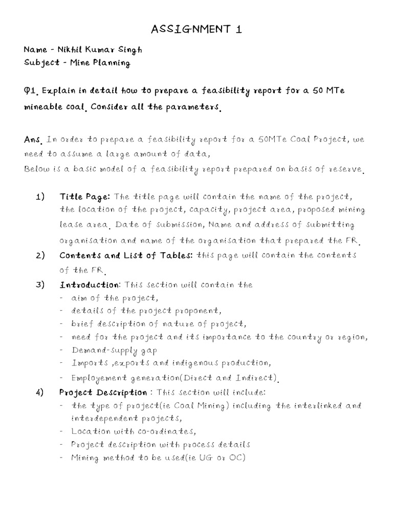 Planning ASSIGNMENT 1 | PDF | Coal | Mining