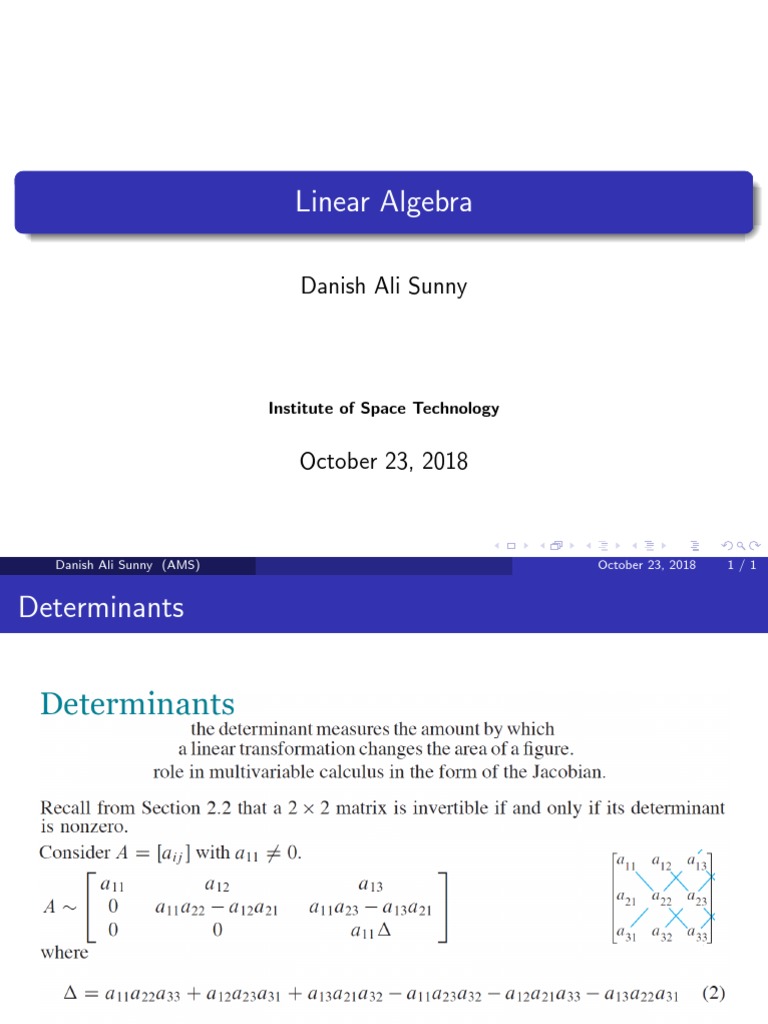Understanding Determinants in Linear Algebra | PDF | Metric Geometry ...