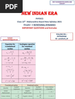 Class 12 Rotational Dynamics Notes | PDF | Force | Space