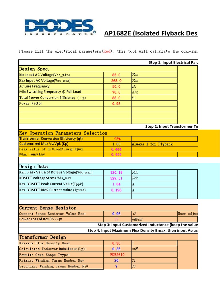Flyback Transformer Design Guide | PDF | Transformer | Alternating Current