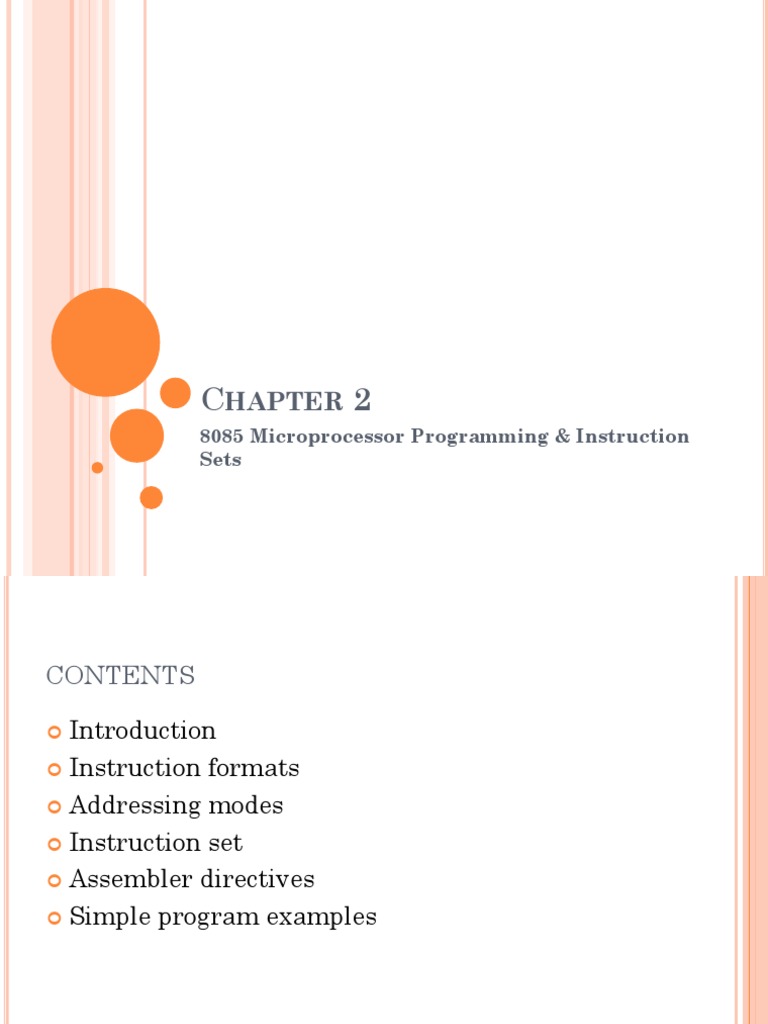 Chapter 2 Programming and Instruction Set PDF | PDF | Assembly Language ...