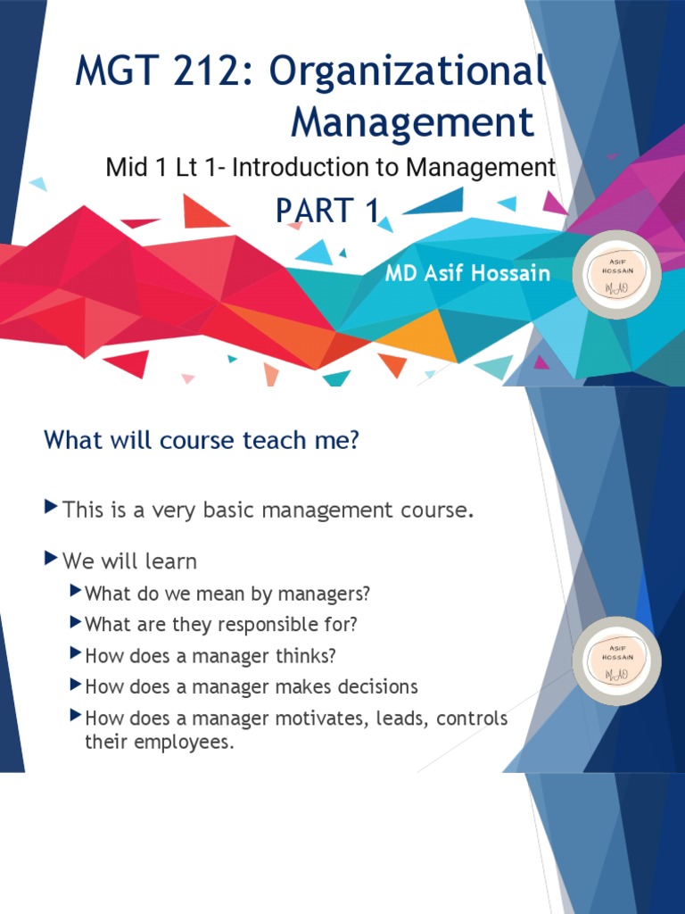 MGT 212 - Mid 1 - LT 1 - Management and Organization | PDF | Goal ...