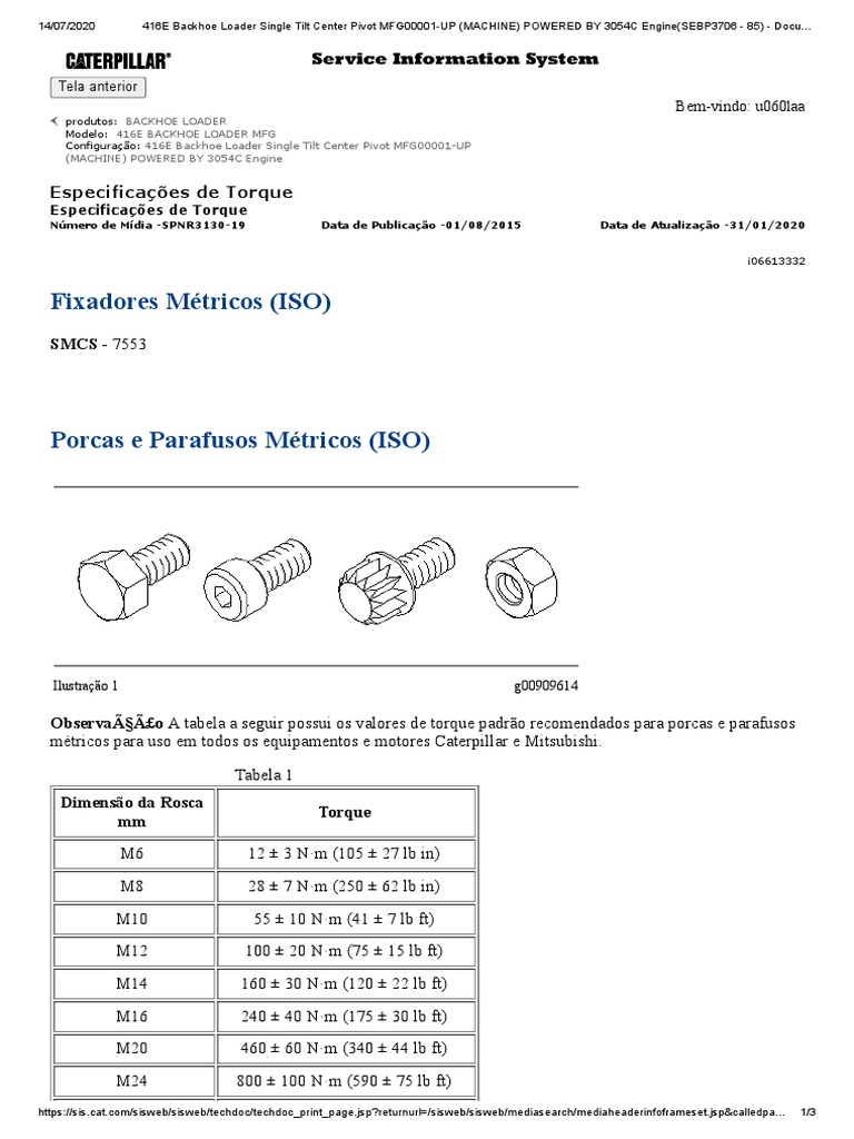 Torque Parafusos Milimetro | PDF | Equipamento | Ferramentas