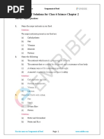 CBSE Class 6 Worksheet - Components of Food | PDF | Vitamin | Dietary Fiber