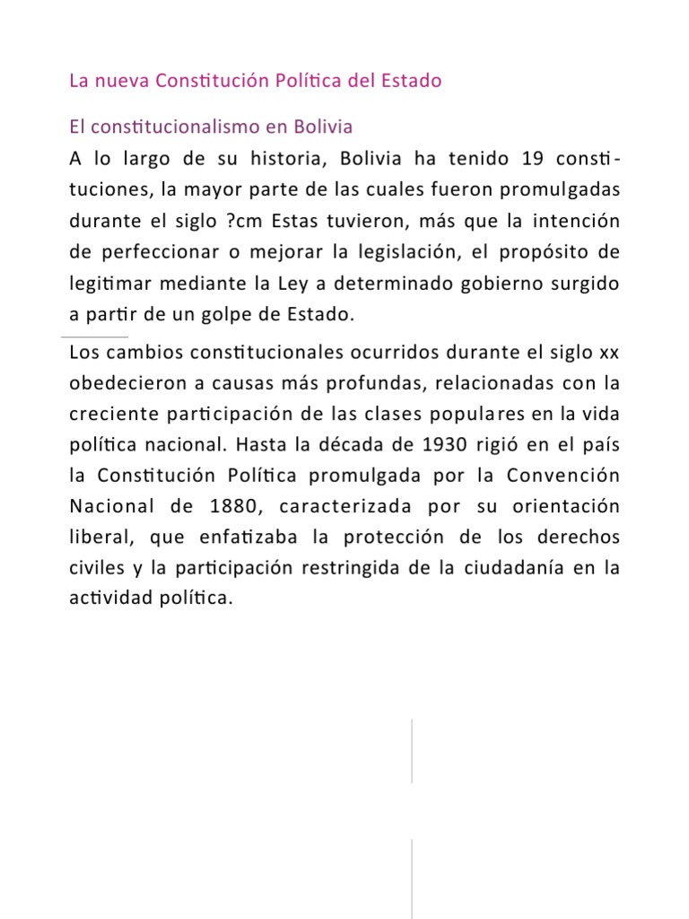 Nueva CPE Bolivia | PDF | Estado (política) | Constitución