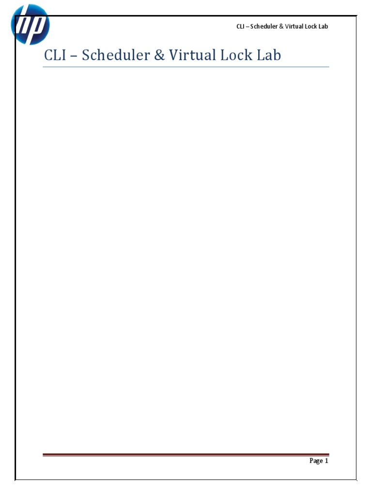 CLI Scheduler & Lock Guide | PDF | Shell (Computing) | Command Line ...